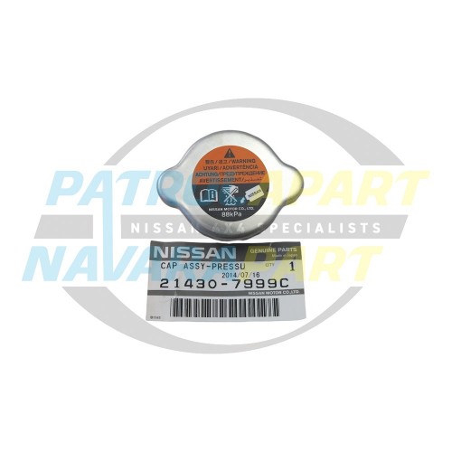 Genuine Radiator Cap Standard 90kPa 0.9 Bar - Nissan Patrol Y60 GQ Y61 ...
