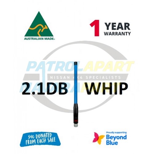 GME Beyond Blue Foundation 2.1dBi GAIN Blue Whip Only AE4700 Series