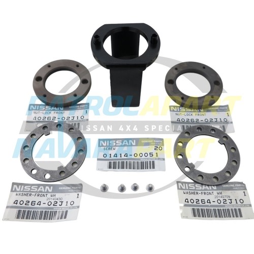 Genuine Nissan Hub Nut Kit with Spanner Tool - Nissan Patrol Y60 GQ Y61 GU