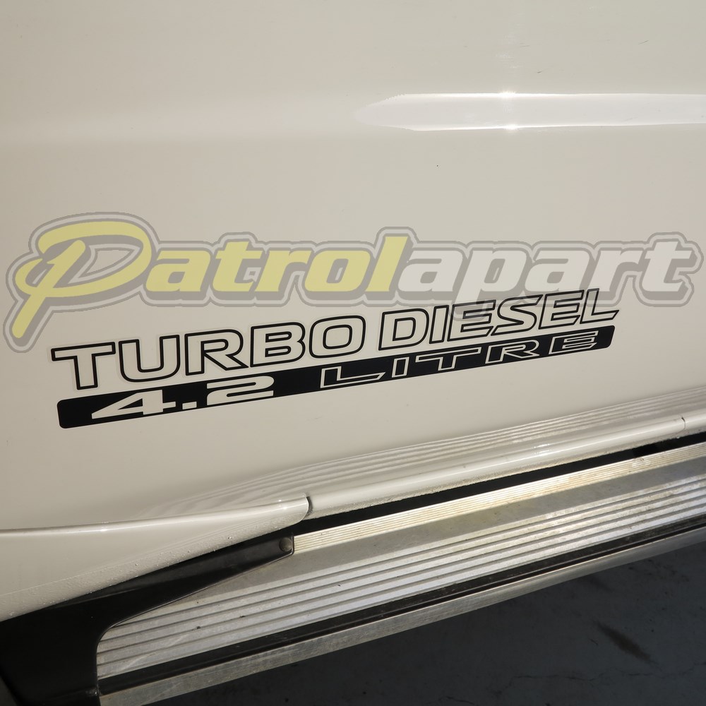 Genuine Nissan Patrol GU Door Decal Stickers 4.2 Turbo Diesel